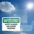 (2 Pack) Safety Glasses And Gloves Required OSHA Safety First Sign ...