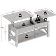 47.2" Lift Top Coffee Table with Hidden Compartment, 2 Way Lift Top ...