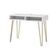Novogratz Athena Computer Desk with Storage, White Marble - Walmart.com