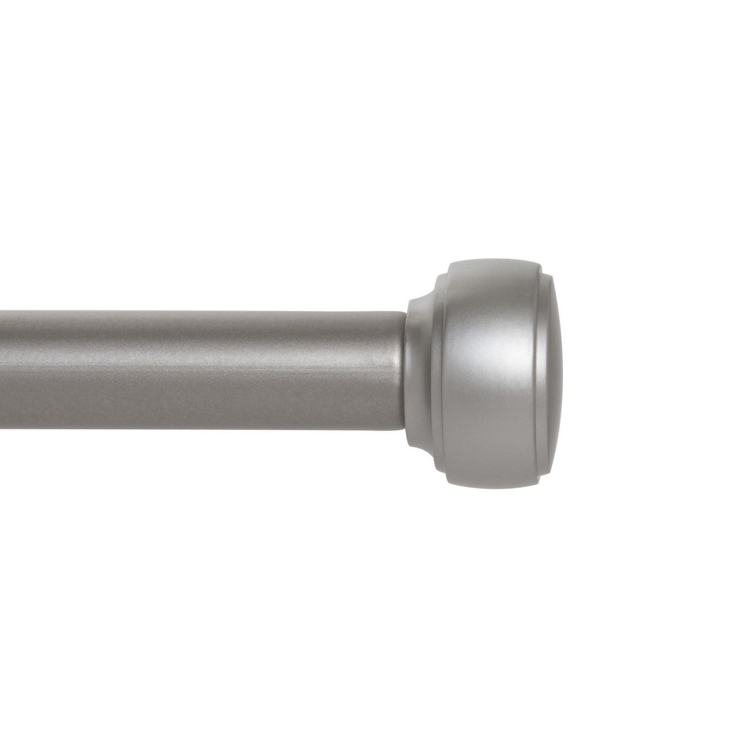 HOMETRENDS CAP 1" DRAPERY ROD SET 60-144" NICKEL, Drapery Rod Set ...