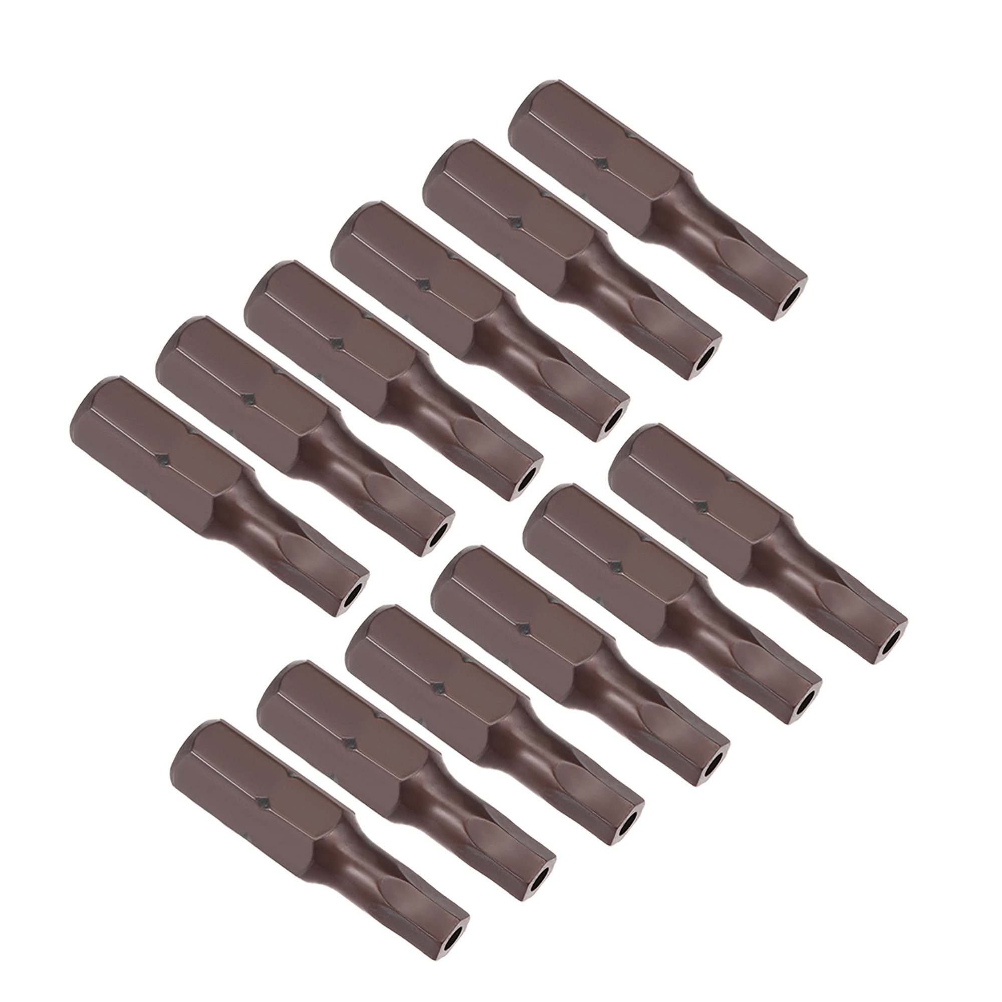 12pcs 25mm Long 1/4" Hex Shank H4 Security Hex Screwdriver Bits S2 ...