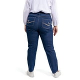 JMS Just My Size by Hanes 5 Pocket Stretch Jeans, Women's Plus and ...