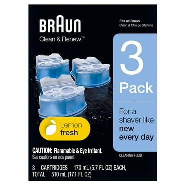 Braun Clean & Renew Refill Cartridges CCR - 4 Pack Razor Cleaner ...