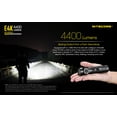 Combo: NITECORE E4K Flashlight -1x NITECORE 21700 Rechargeable Li-ion ...