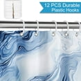 Abstract Blue White Alcohol Ink Ocean Fluid Shower Curtain Luxury ...