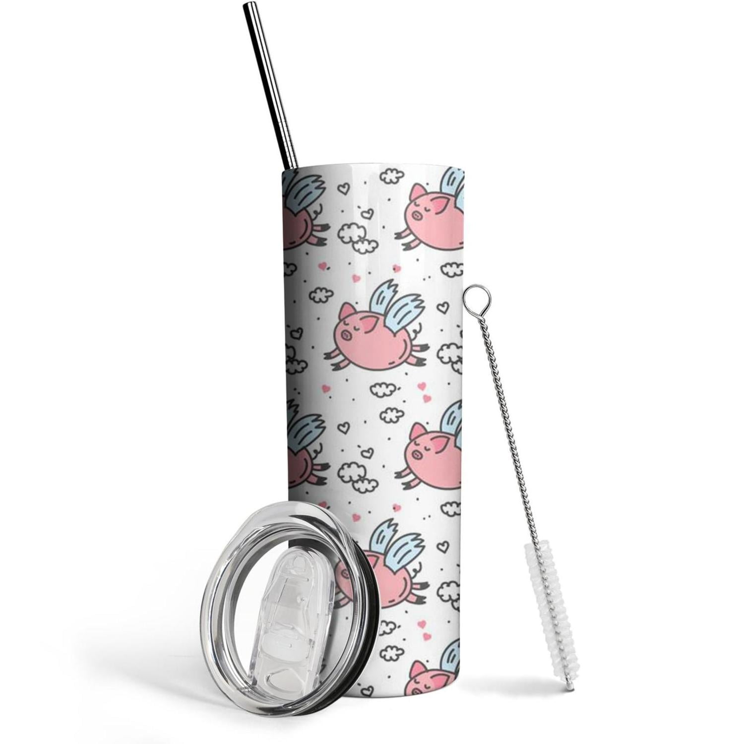 Pig Gifts for Pig Lovers - Pig Tumbler Pig Cup with Lid and Straw - 20 ...