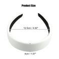 Unique Bargains White Headbands for Women, Faux Leather Headband for ...