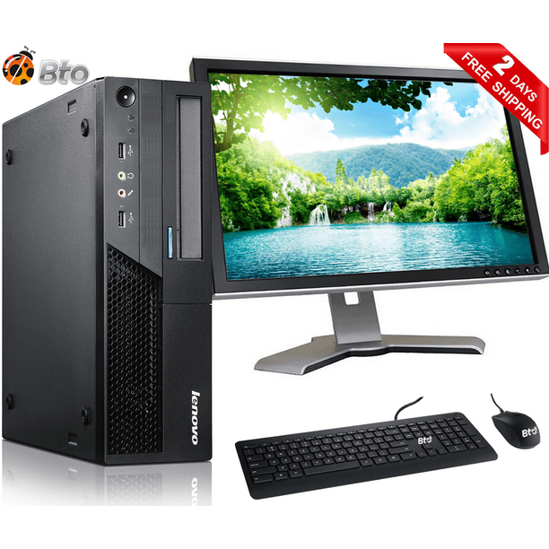 Restored Lenovo Small Form Computer Desktop PC, Intel Core 2 Duo ...