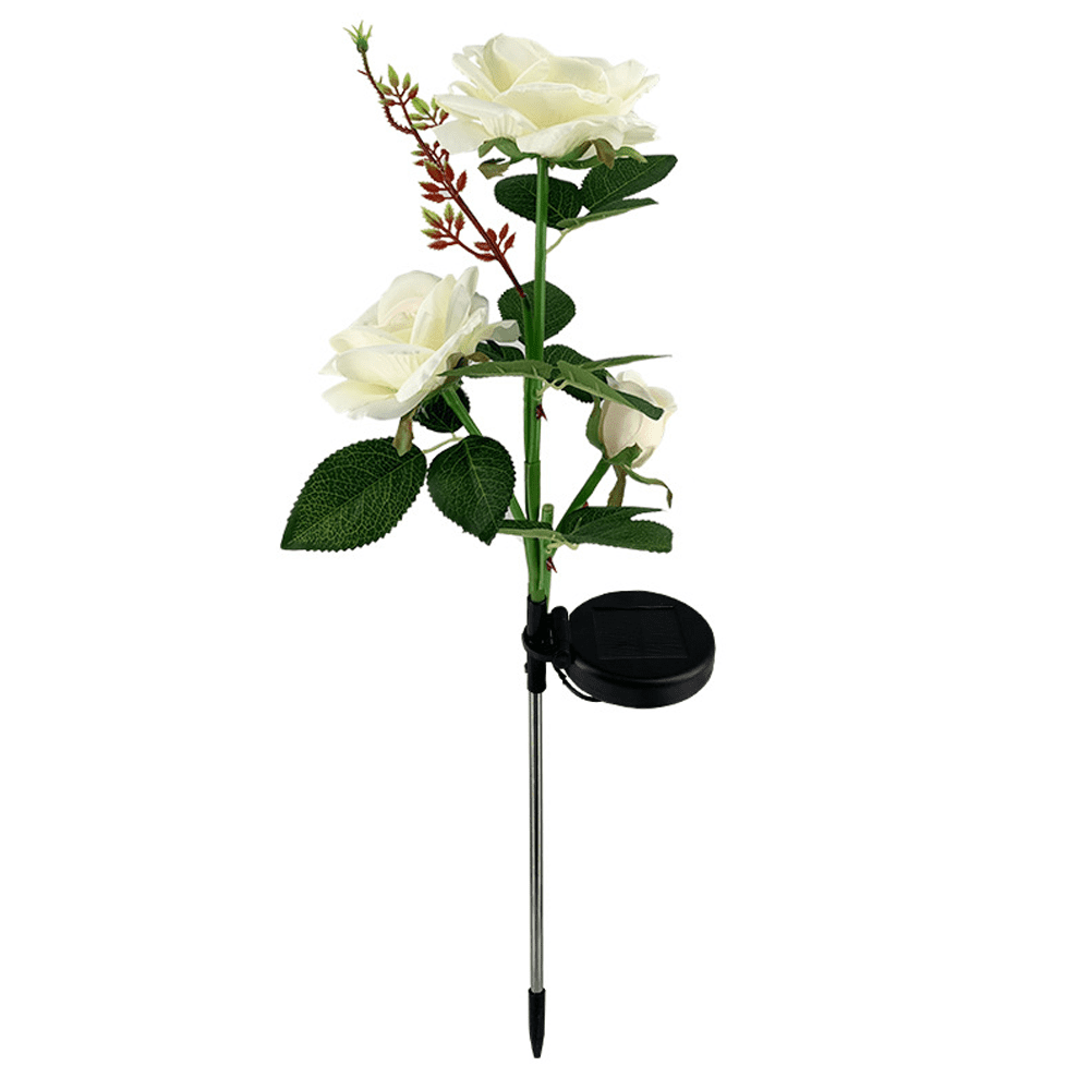 Solar Garden Decor, 2-Pack Solar Light Roses for Patio, Passage, Yard ...