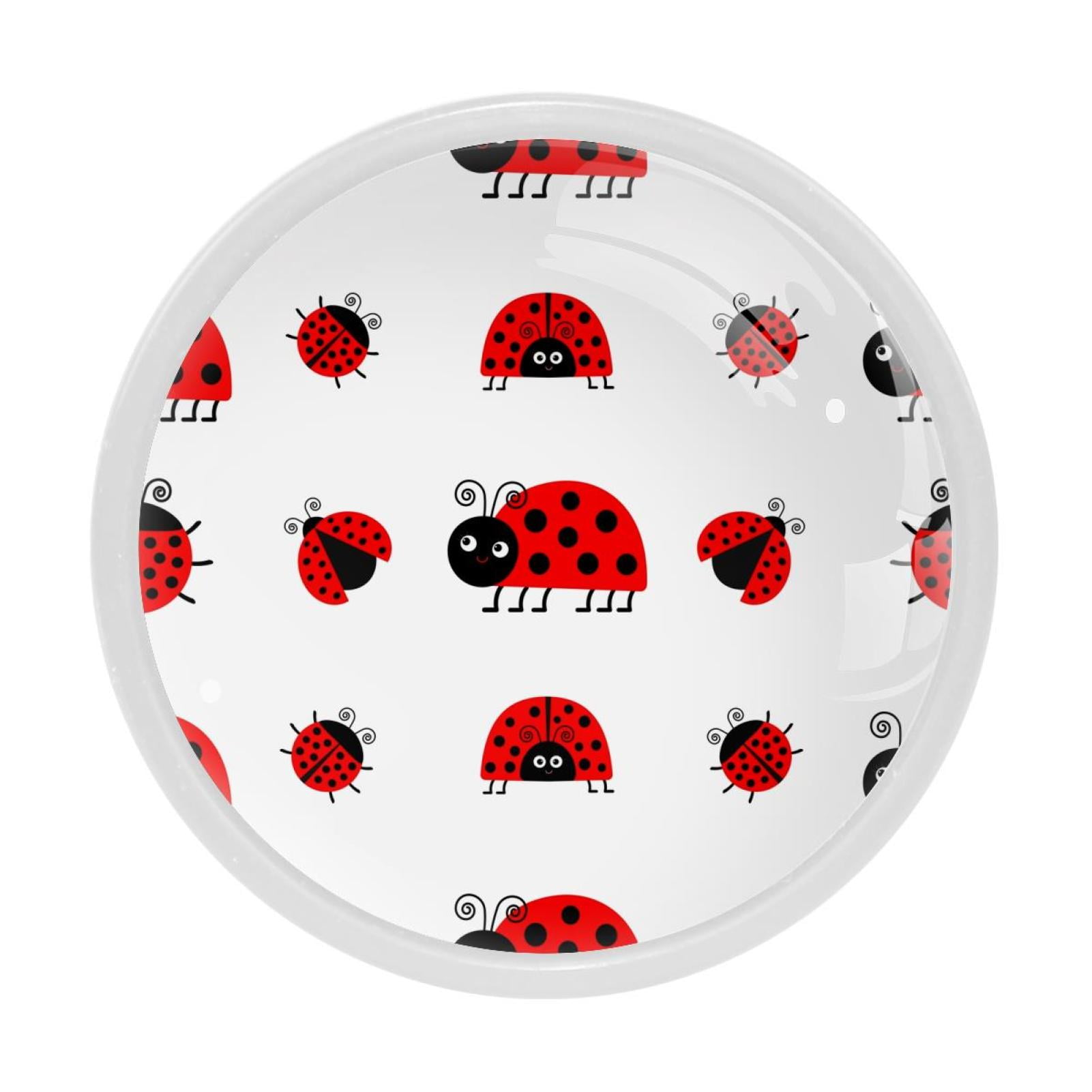 4 Pcs Ladybug Ladybird Knobs for Kitchen Cabinet Cupboard Dresser ...
