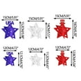 6 Pack 4th of July Star Tabletop Decor, Red White Blue Hollow Out Star ...