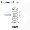 50 Pack 304 Stainless Steel Compression Springs, 0.8mm x 7mm x 15mm ...
