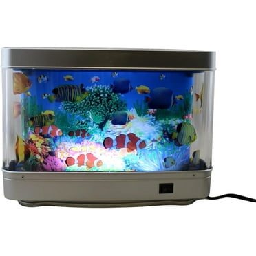 Playlearn USA Mini Aquarium Lamp with Magical Night Glow & Moving Fake ...