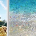 Blue Beach Window Privacy Film Coastal Ocean Wave Nautical Summer ...