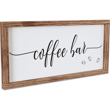 Signs ByLITA Coffee Bar, Table Sign, 6" x 8" (Tan) - Walmart.com