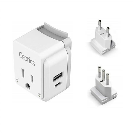 PAK-IT Italy, Chile Travel Adapter Set | Type C, L - USB & USB-C Ports ...