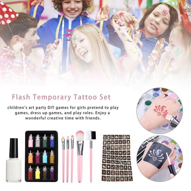 Kids Glitter Kit Kids Glitter Kit Glitter Temporary For Girls Temporary ...
