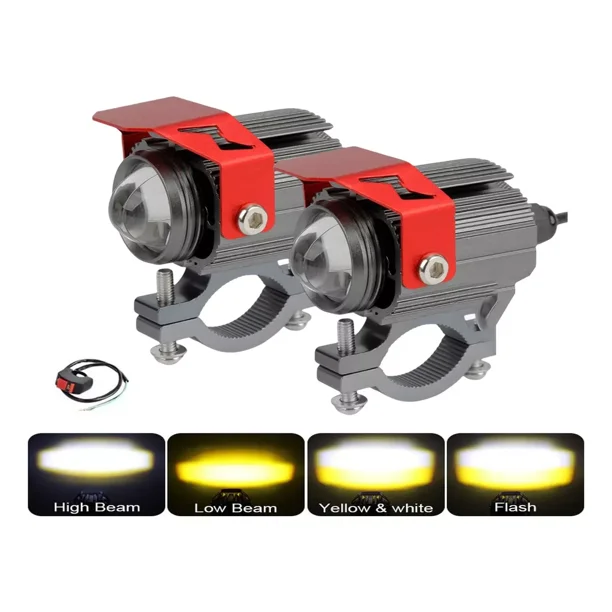 Par Faro Lupa 120w Luz Spot Doble Color Explorador Auto Moto | Bodega Aurrera en línea