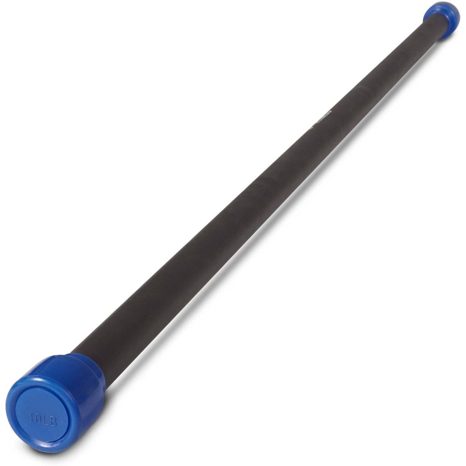 Titan Fitness 10 lb Weighted Body Bar Padded Aerobic Total Workout ...