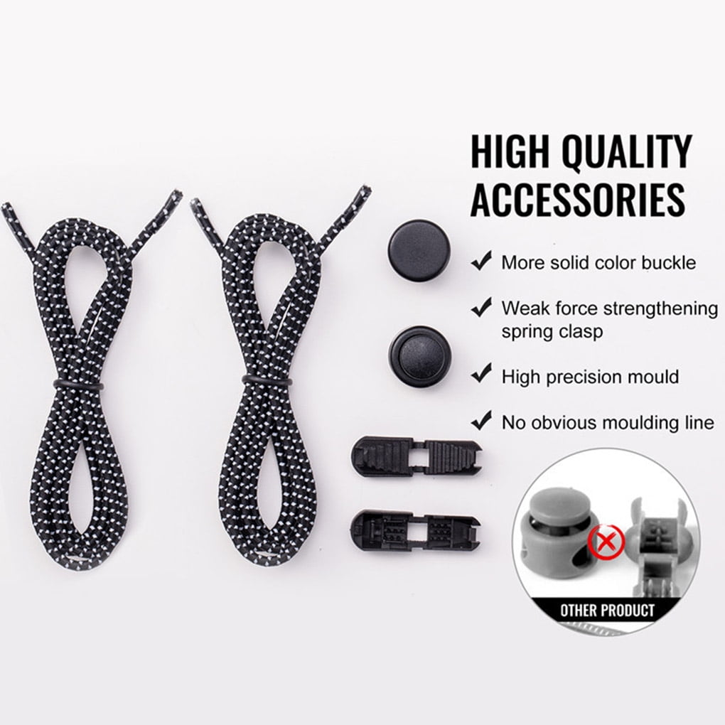 1 Pair 120cm Shoe Lace Sports Sneakers Jogging Shoelace with Buckles ...