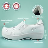 Hawkwell Pro Leather Nurse Clogs for Women - Lightweight Slip Resistant ...