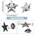 24Pcs Alloy Star Lapel Pin Brooches Badges for Backpack Clothes ...