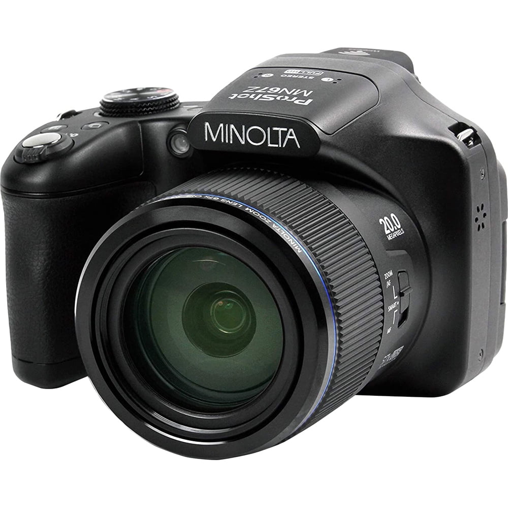 Minolta Pro Shot 20 MP HD Digital Camera with 67x Optical Zoom, Full ...