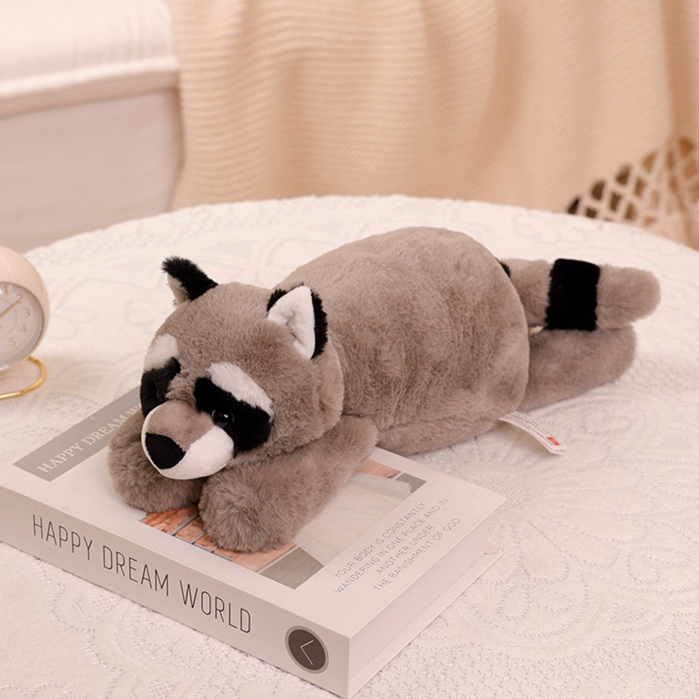 45cm LazyPlush DollLying Pillow Stuffed Raccoon Sloth Backrest Sleeping ...