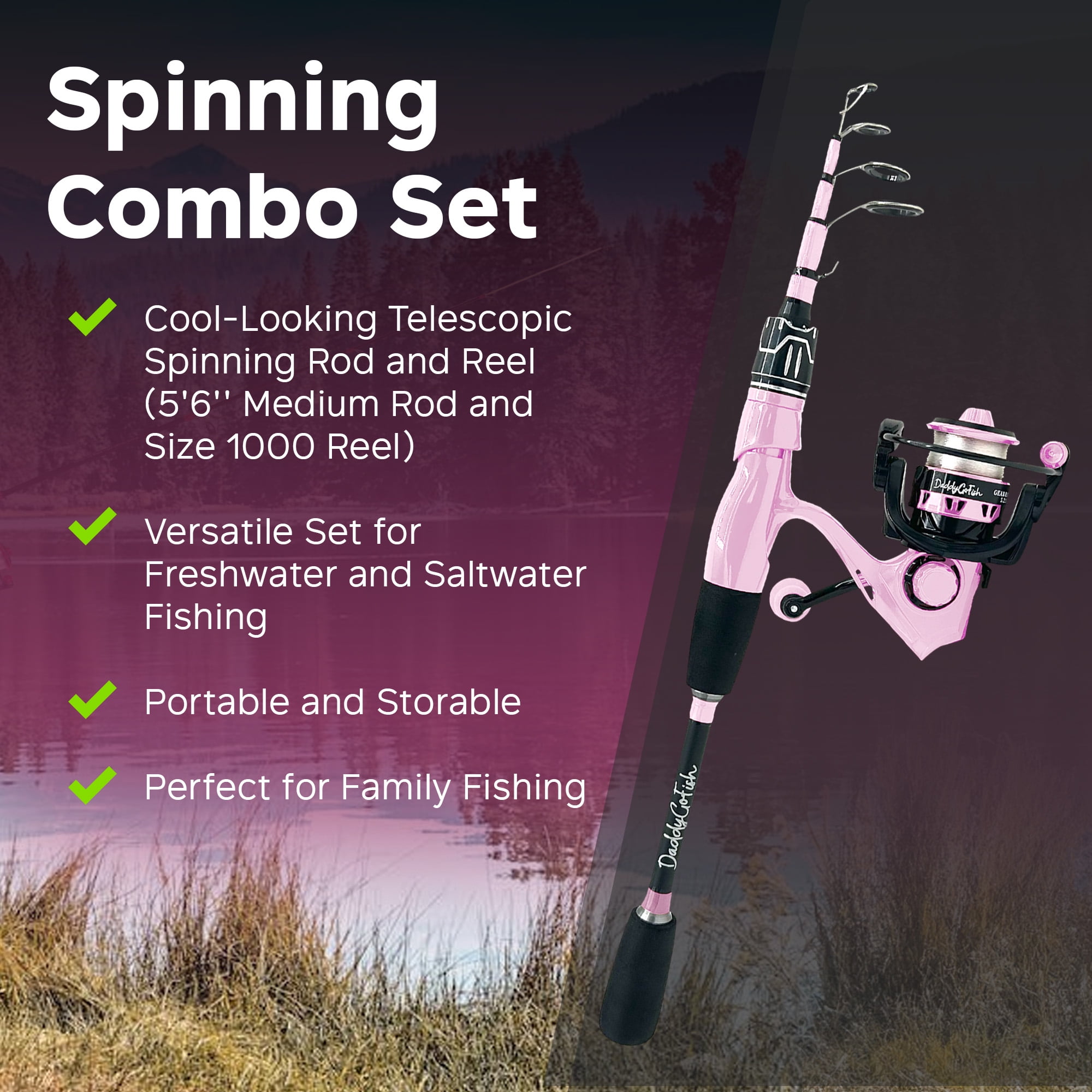 Pink Saltwater Fishing Combo