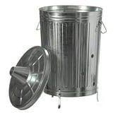 "Gardenised Silver Outdoor 20 Gallon Galvanized Metal Incinerator Can ...