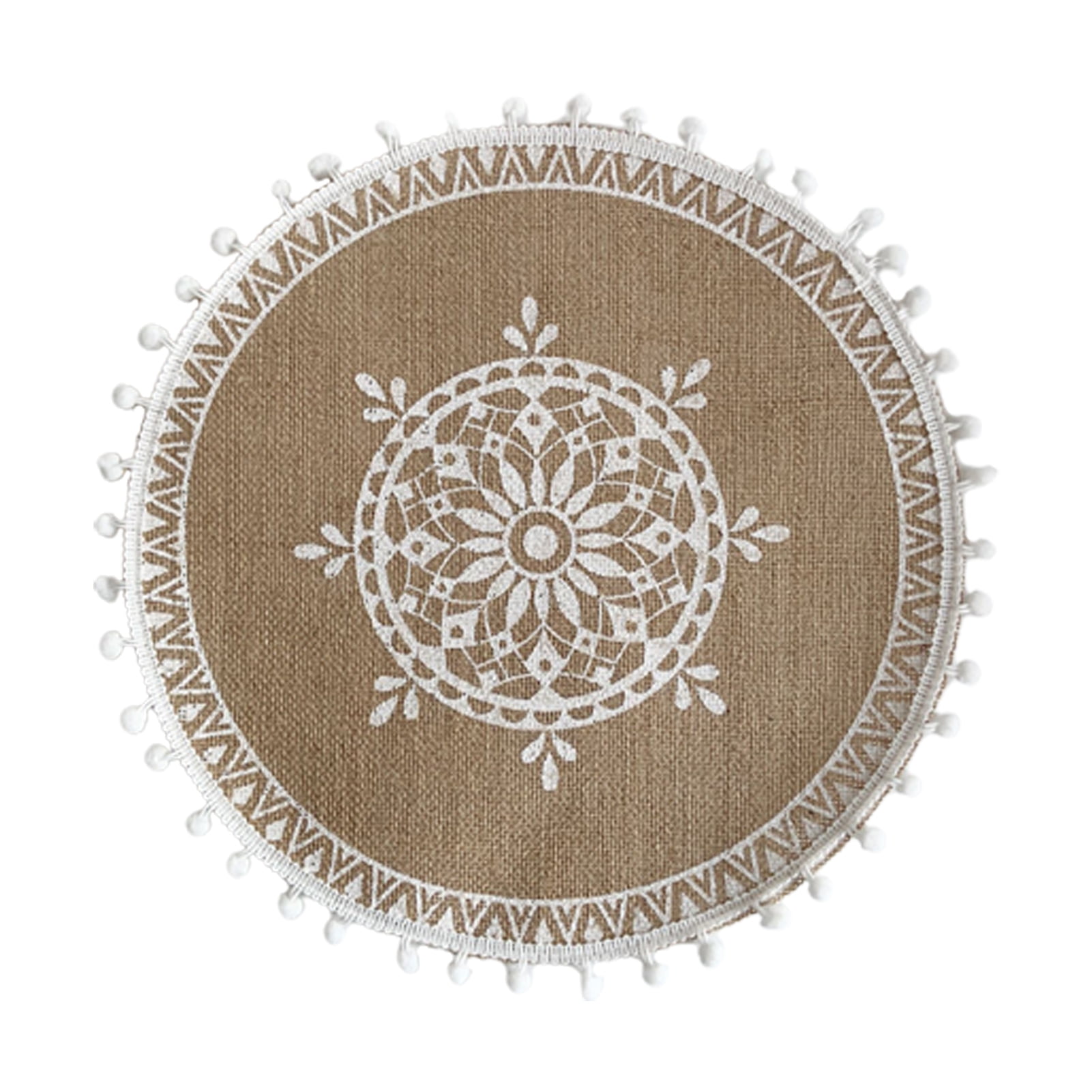 meijuhuga Rattan Trivet Mats Vintage Round Decorative Dining Table ...