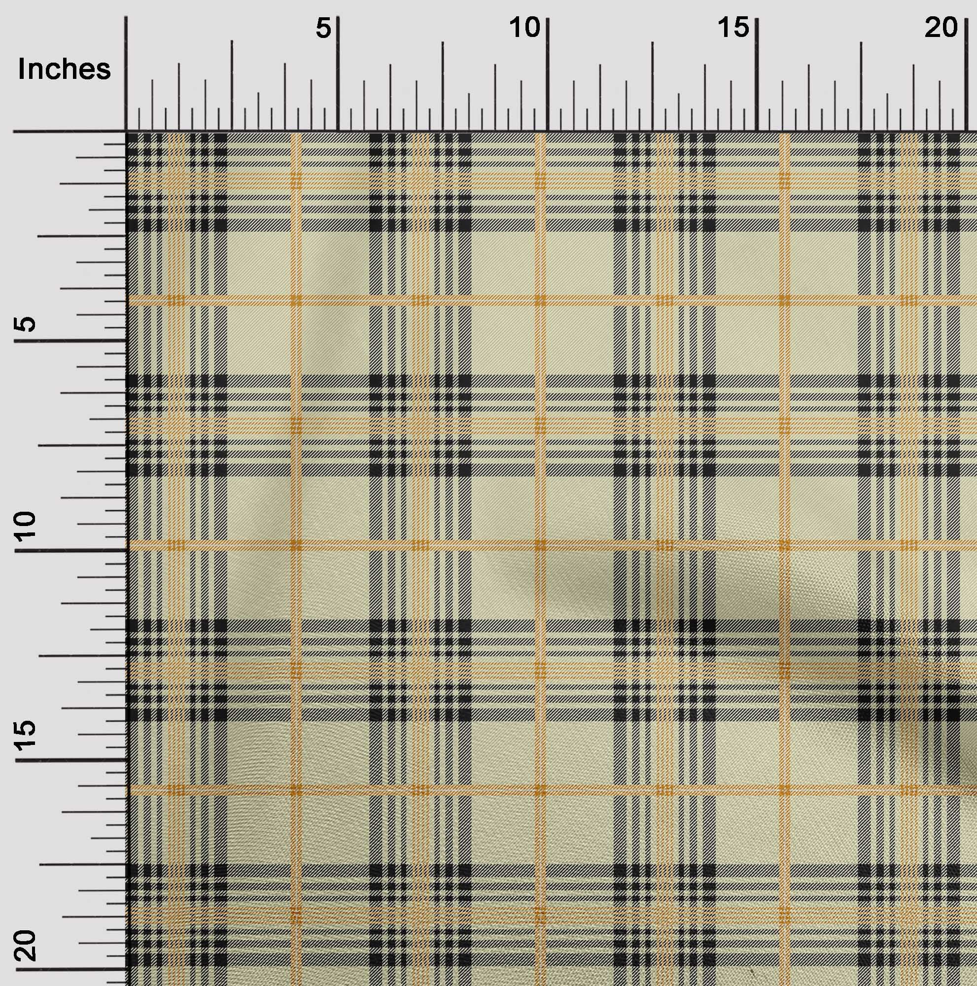 oneOone Silk Tabby Fabric Tartan Check Print Fabric By Yard 42 Inch ...