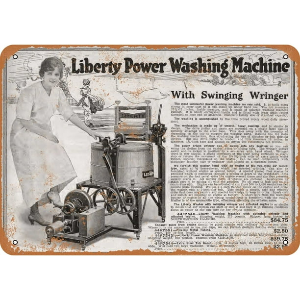 10 x 14 METAL SIGN - 1919 Sears Power Washing Machine With Wringer ...