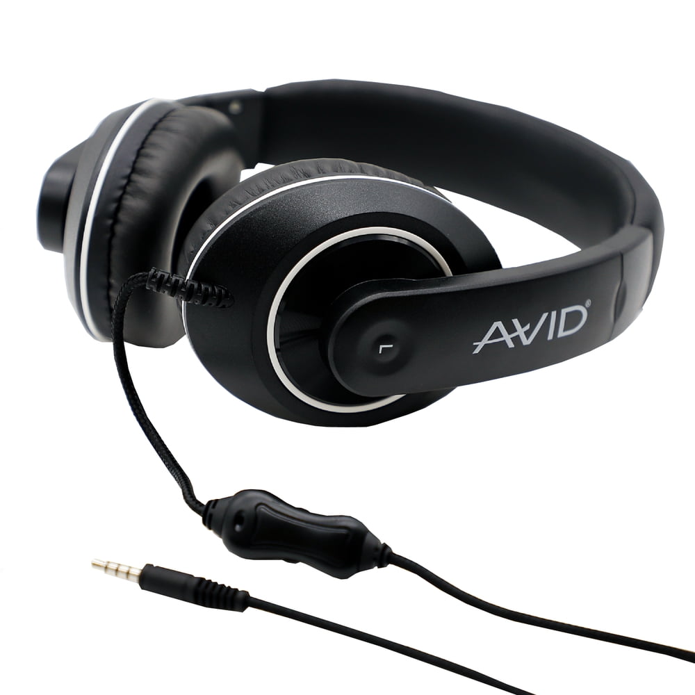 Avid AE-9092 Durable Headset with In Line Microphone, Black - Walmart ...