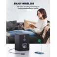 All Black Aux Adapter Wireless Audio Receiver for Car, Home Stereo ...