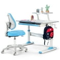 Large Adjustable Kids Study Desk and Chair Set Ergonomic Boys School ...