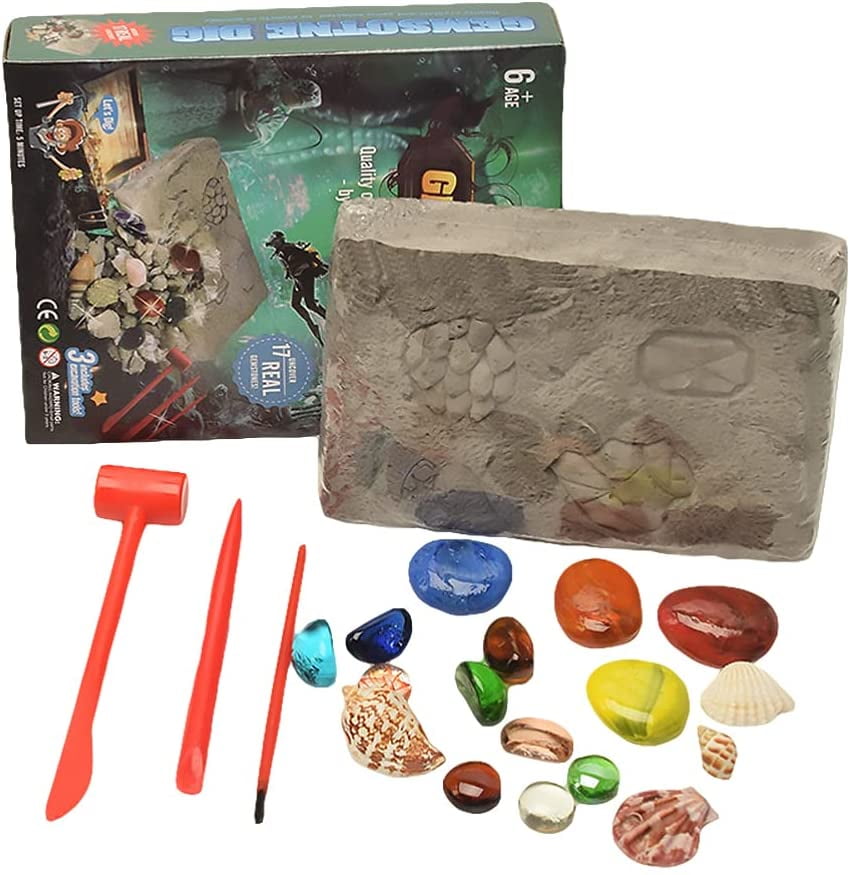 Gemstone Dig Kit, Educational Science Toys Excavation Kit Gem Dig Kit ...