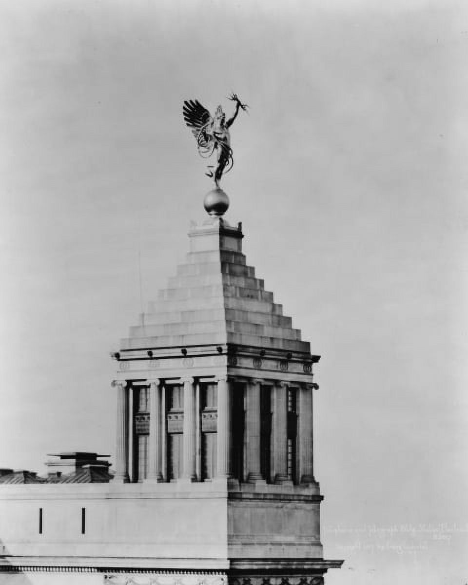 Print: Telephone & Telegraph Bldg., Statue Electricity, 1917 - Walmart.com