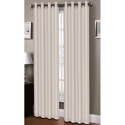 Raphael Heathered Faux Linen Extra Wide Grommet Curtain Panels ...