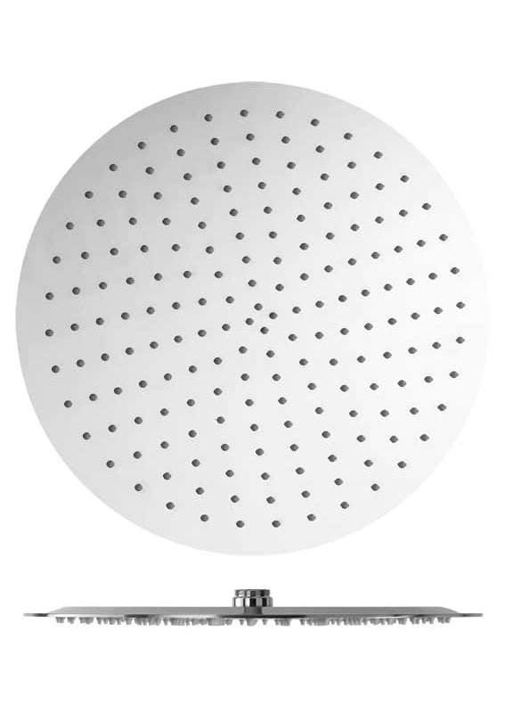 Moscu Round Ultra Thin Rain Shower Head, Polished chrome Stainless ...