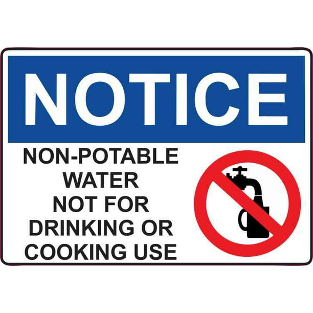 5in x 3.5in Non-Potable Water Decal Vinyl Decal Door Sign Sticker ...