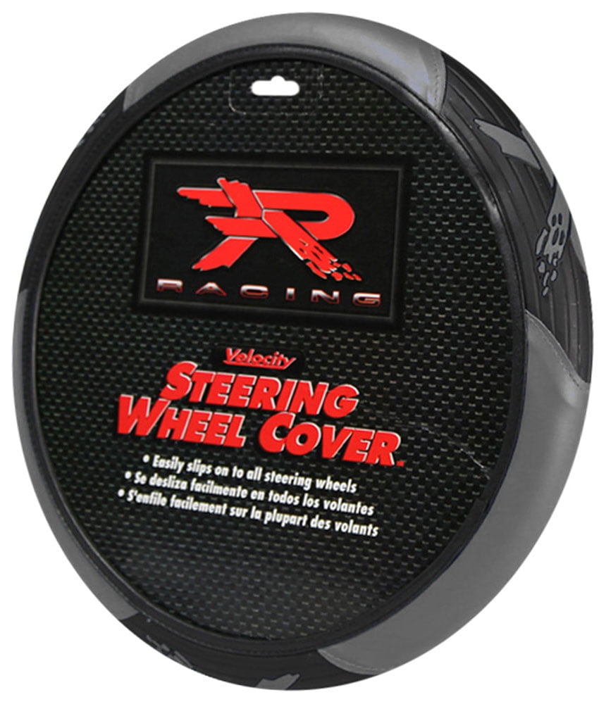 Grey "R" Racing Steering Wheel Cover - Walmart.com