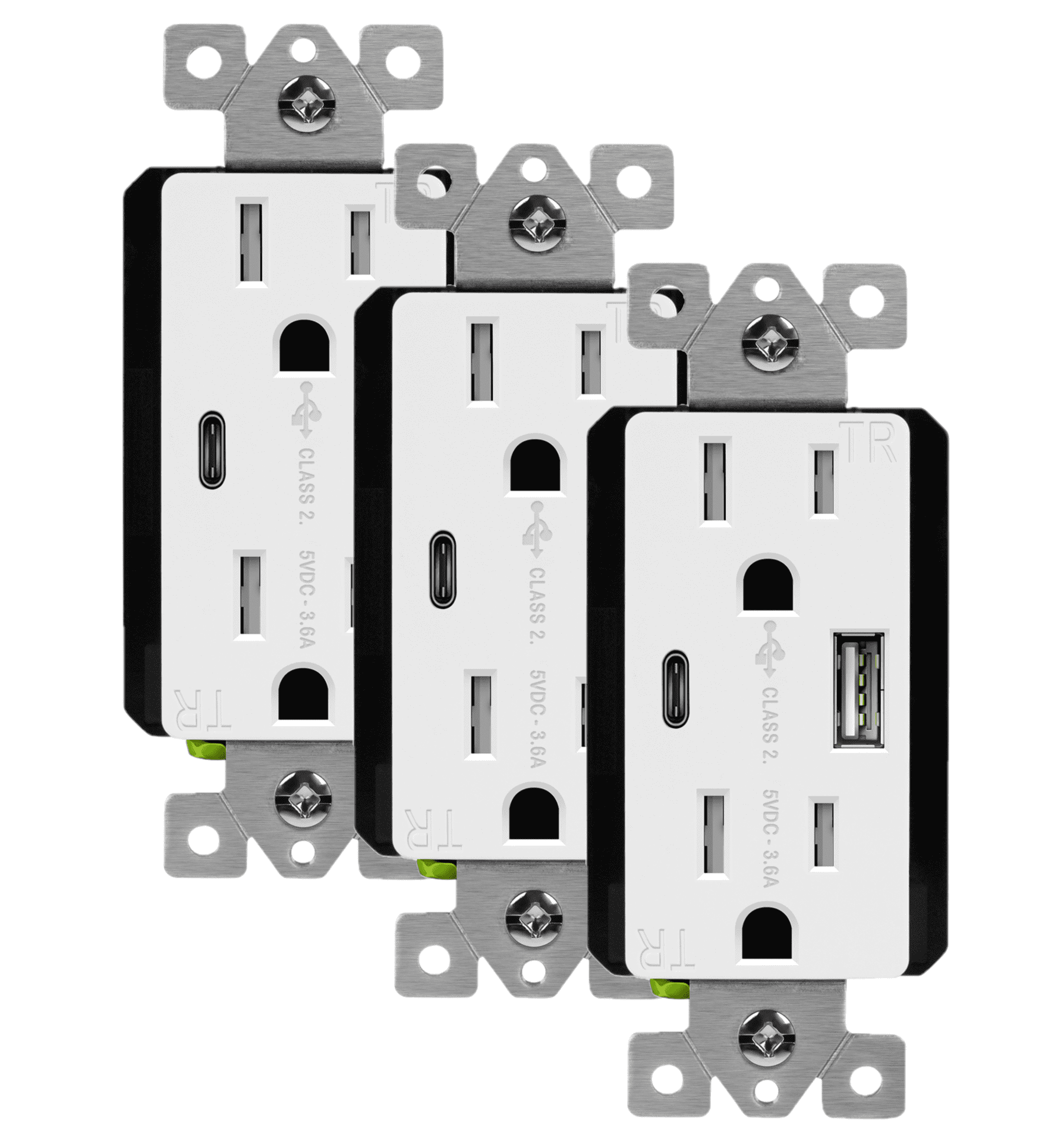 TOPGREENER USB C Outlet, Wall Charger, 15 Amp TR Receptacle Plug ...