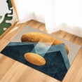 Abstract Color Block Door Mat Gold Geometric Circle Mountain Modern Non ...