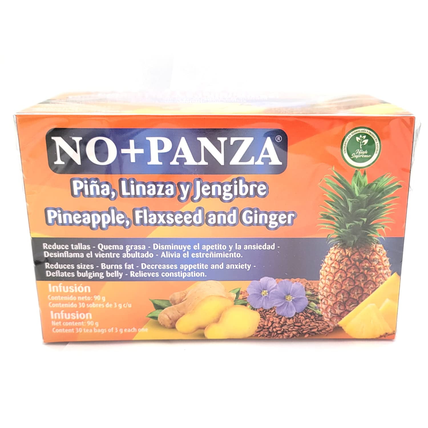 TE NO+PANZA Ginger, Pineapple, Linseed – Ginger, Pineapple & Flax seed ...