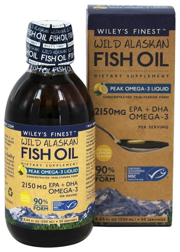 Buy Wiley s Finest Wild Alaskan Fish Oil Peak Omega-3 Liquid Natural ...