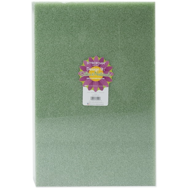 Floracraft Styrofoam Block, Green, 49mm x 301mm x 454mm,1-Pack Party ...