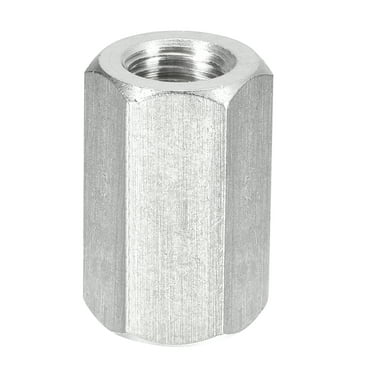 M8 x 1.25-Pitch 9mm Length Coupling Nuts, 6 Pack 304 Stainless Steel ...