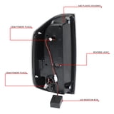 DNA Motoring For 14-21 Toyota Tundra 3D LED Tube Light Bar Black Tail ...
