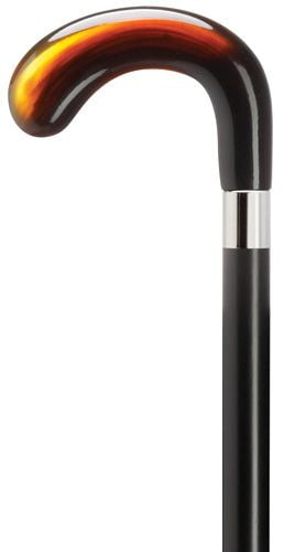 Walking Cane Men Golf Cane Black Maple Shaft, Shell Handle - Walmart.com